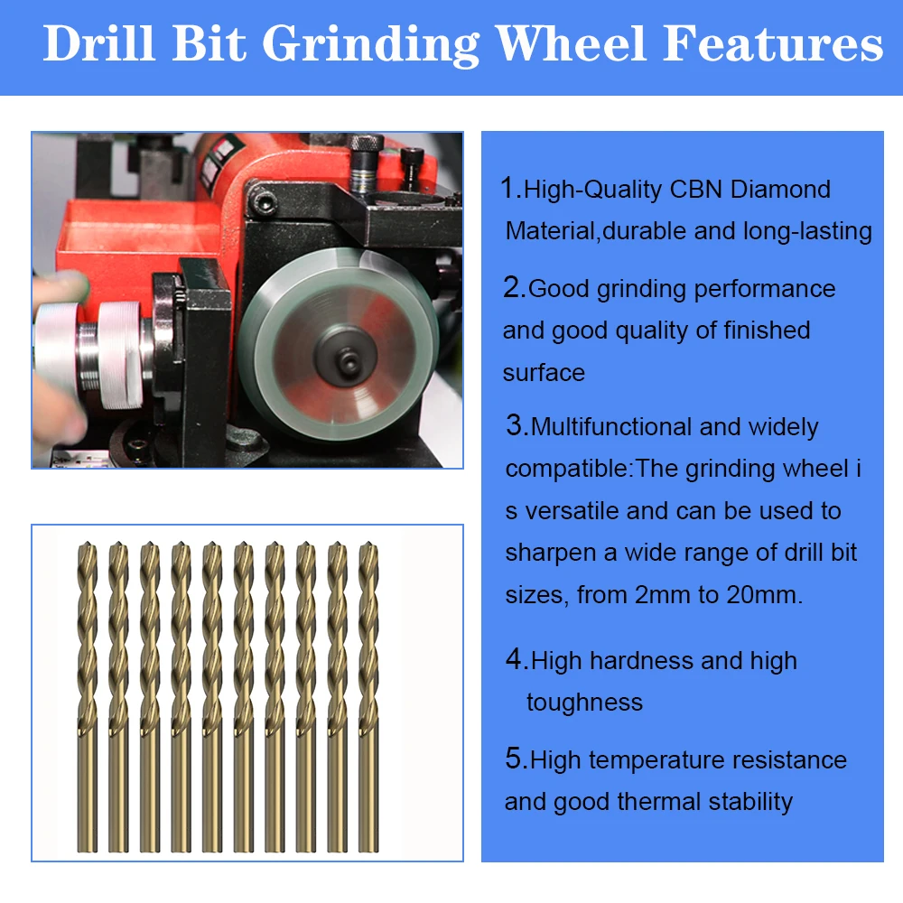 Electroplated SDC CBN High Hardness Grinding Wheel Drill Bit Sharpening ...