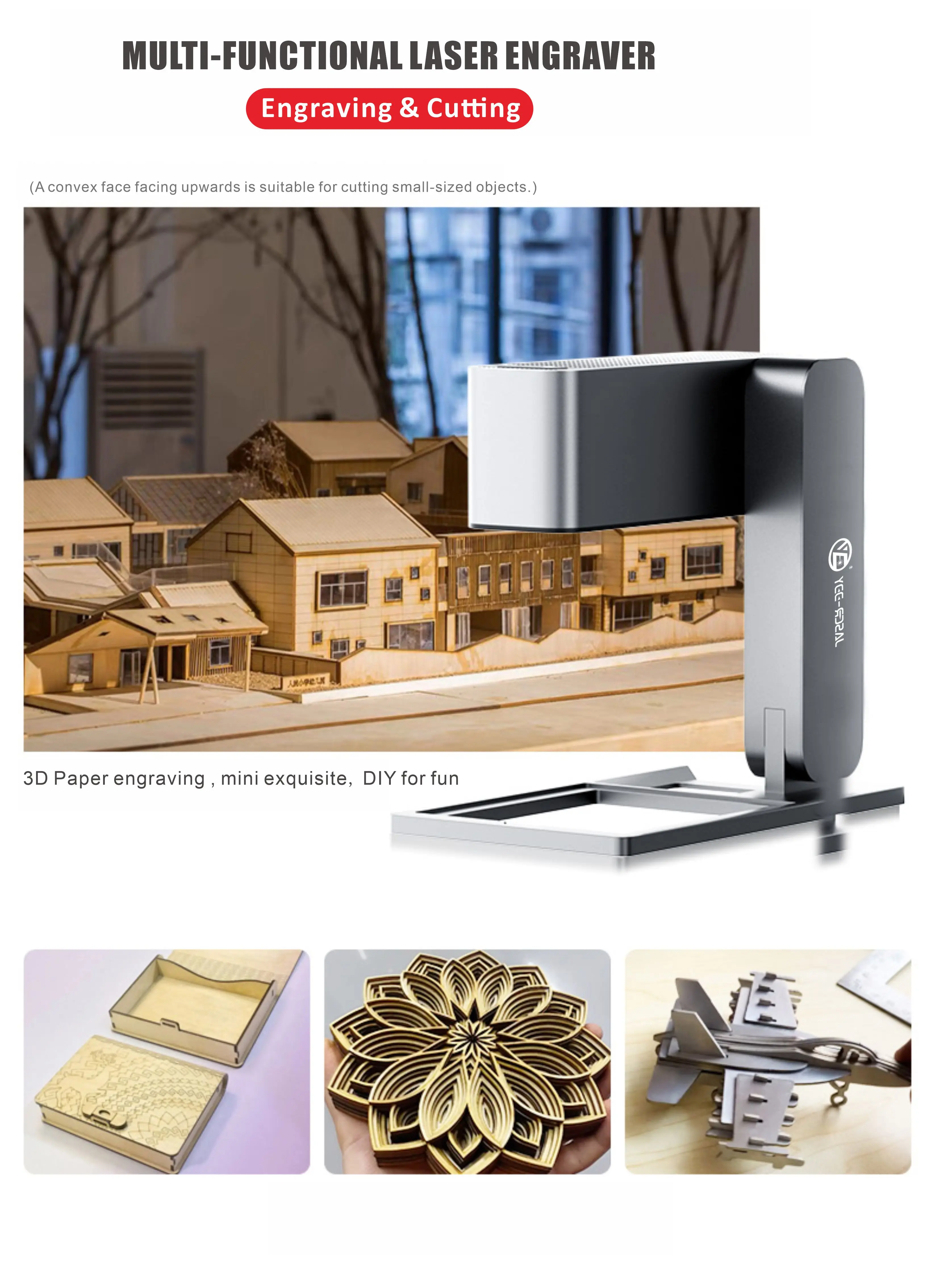 Custom DIY Laser Foldable Metal Auto Focus Engraving Machine