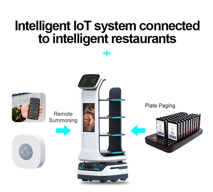 Ai Navigation Restaurant Food Delivery Robot With Fast Map Construction ...