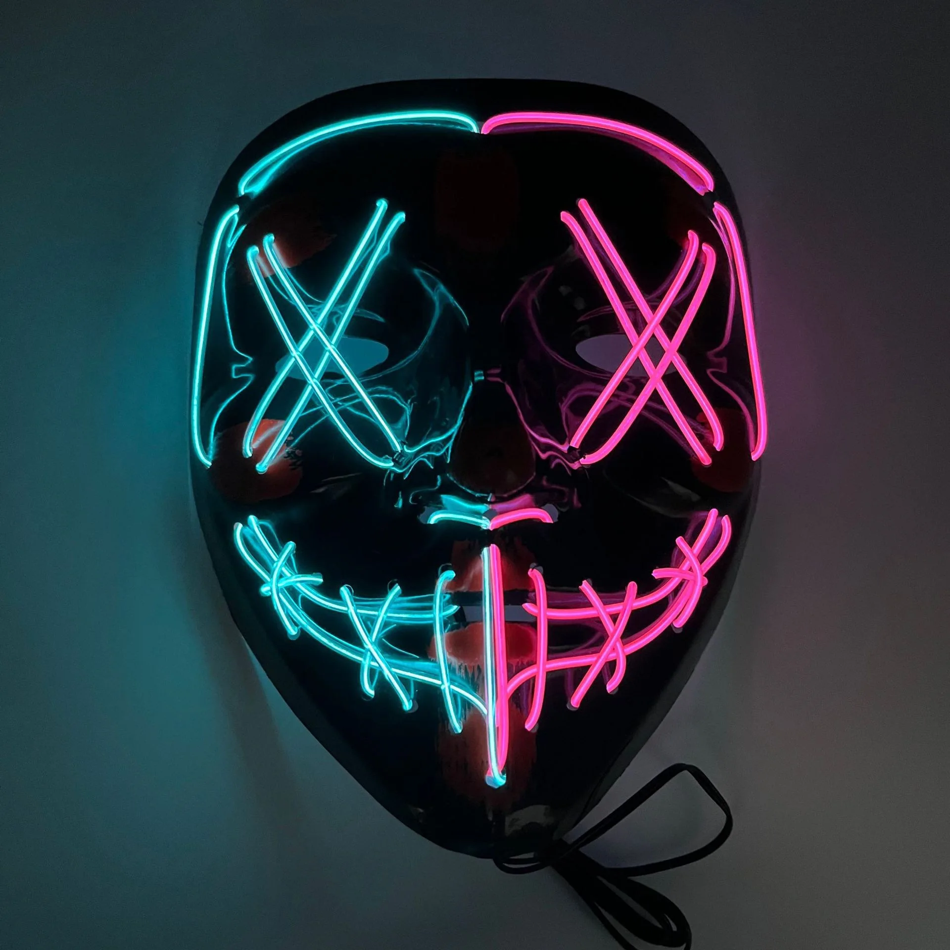 Halloween LED Mask Light up Party Masks Neon Mask Cosplay Mascara ...