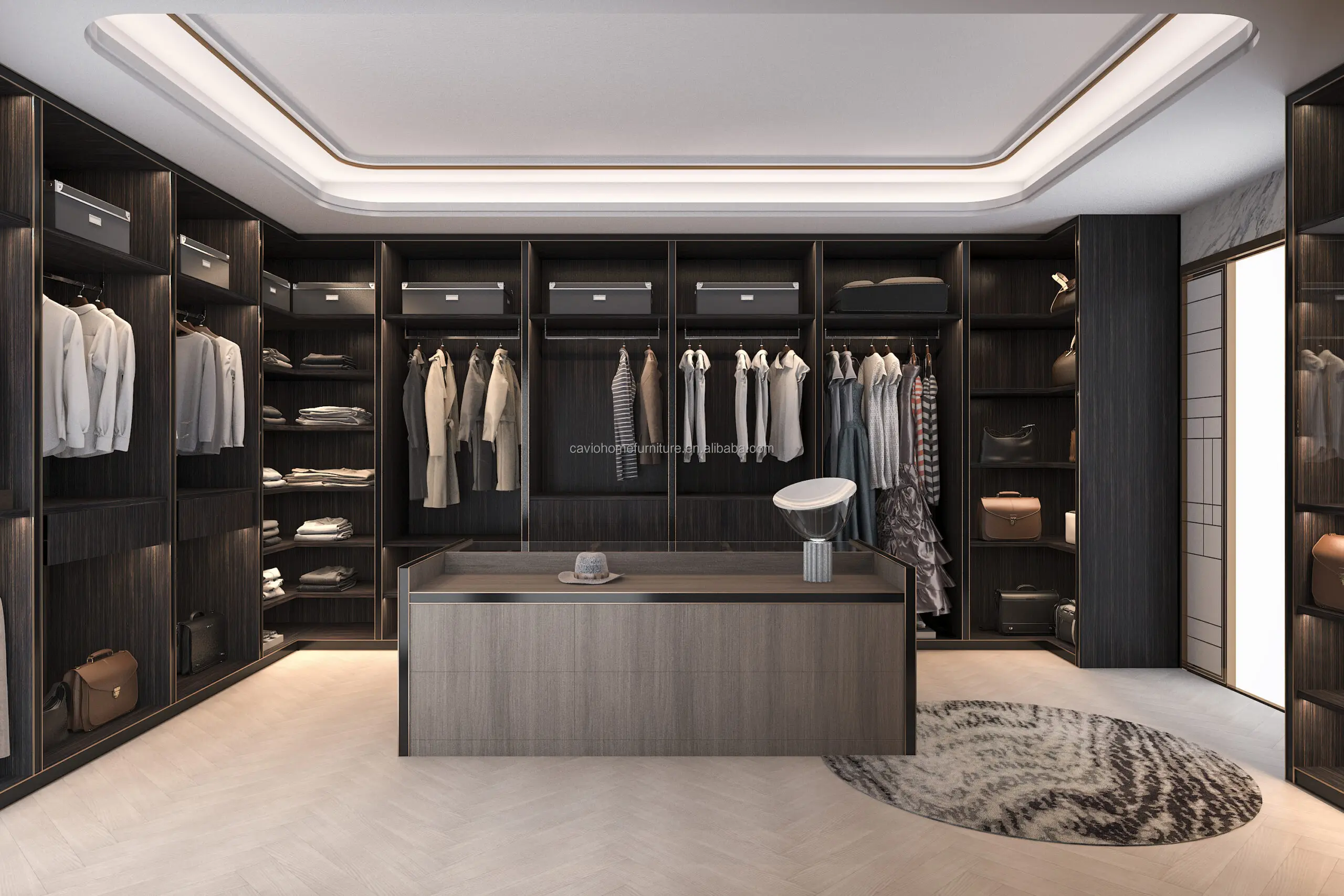 White Modern Walk-In Closet Modular Sectional Wardrobe High Quality ...