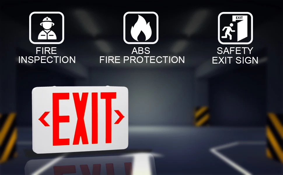 LED Wall Mount Exit Sign Emergency Light| Alibaba.com