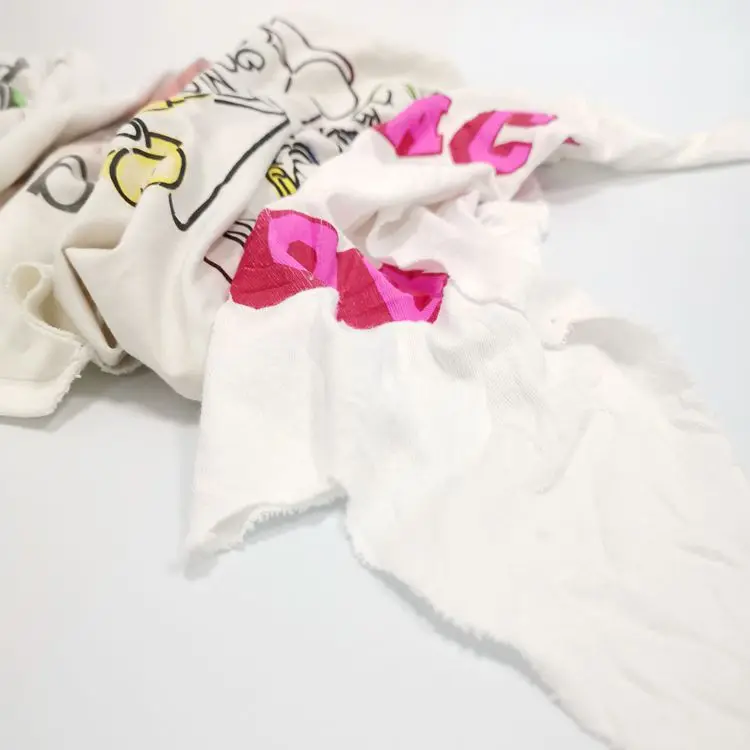 50 Kg Bale Wholesale Fabric Cleaning White Used T-shirt Cut Pieces ...
