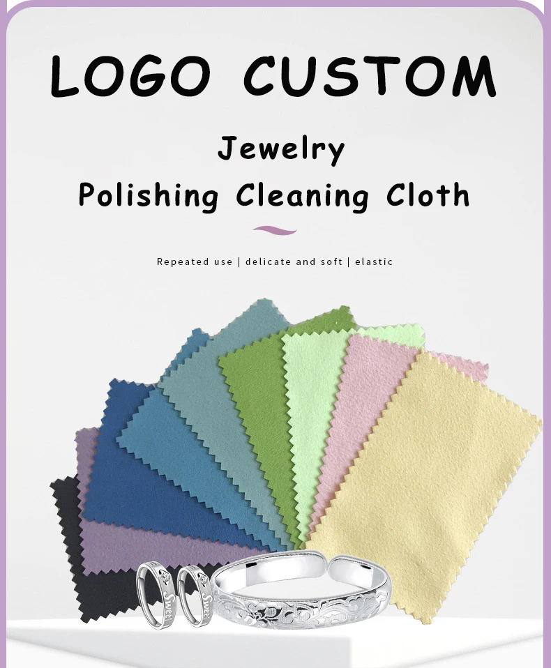 Custom Polishing Cloth for Jewelry With Logo Screen Printing Microfibre ...