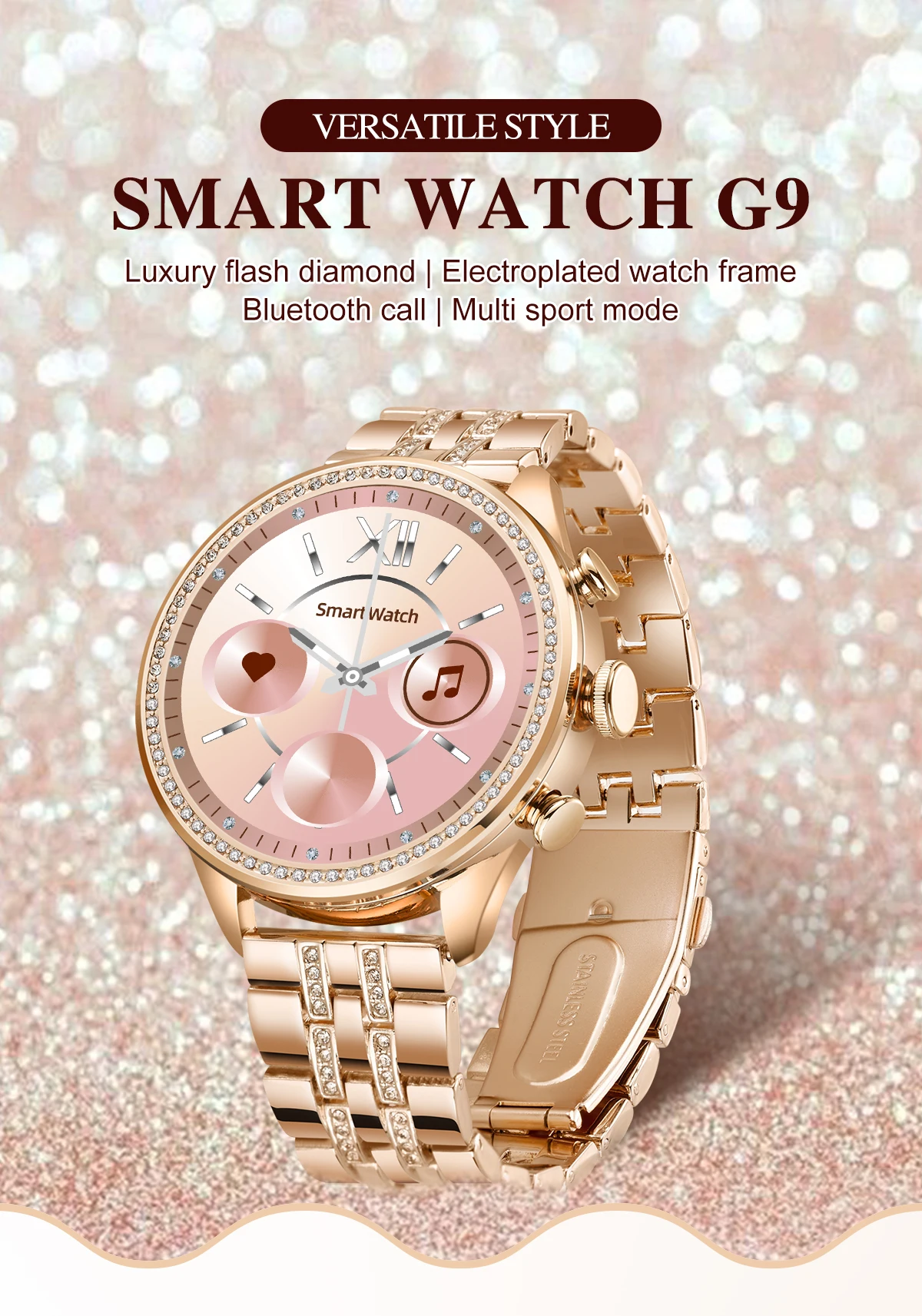 2023 The Latest Gen9 Smart Watch Women's Fashion Round Screen Watch ...