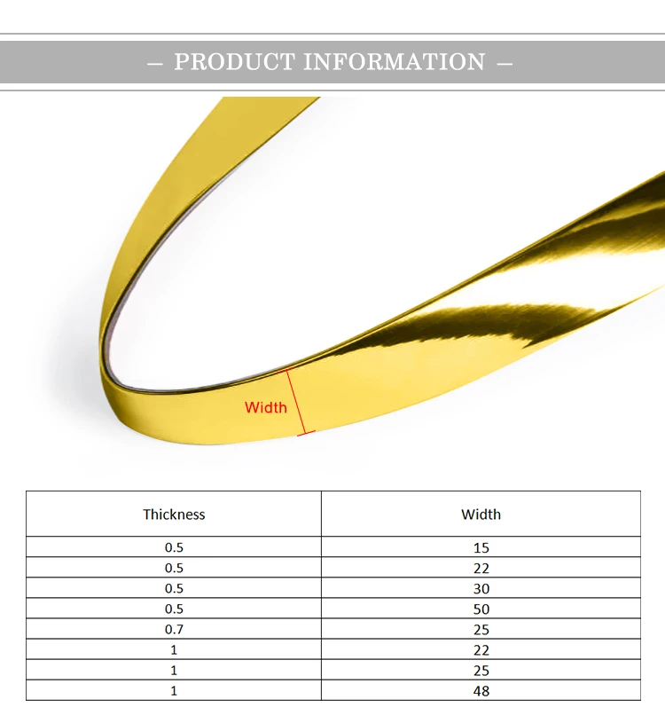 Custom Metallic Brushed Golden Decorative Glue For Pvc Edging Banding ...