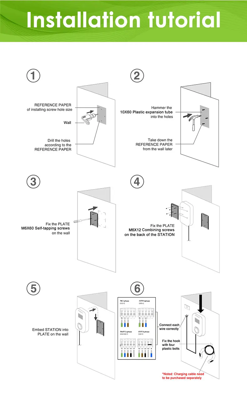 Evcome Ev Wall Box Charging Station 7kw With Ocpp Screen Wall Box Ev ...