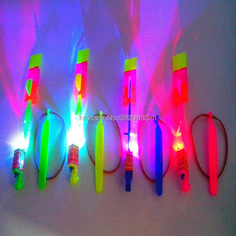 Outdoor Shining Rocket Flash Led Slingshot Elastic Helicopter Rotating ...