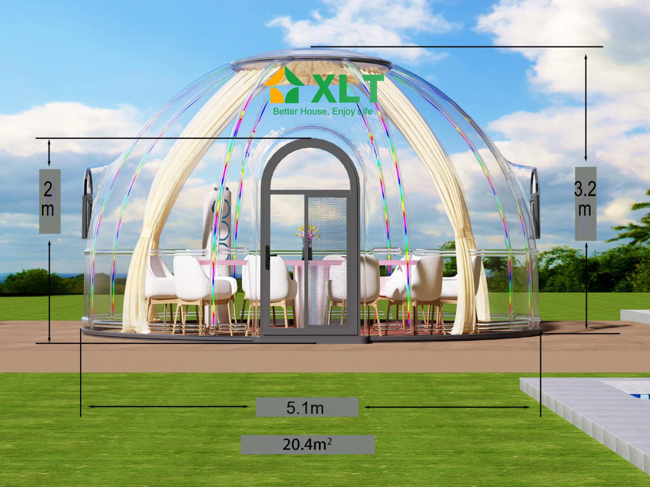 Luxury Capsule Houses - Modern Outdoor Transparent Tents
