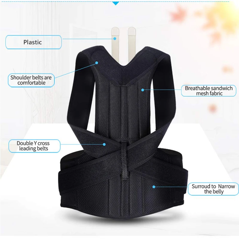 Adjustable Back Support Therapy Shoulder Lumbar Brace