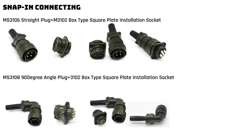 MS MIL连接器5105航空插头插座MS3106 MS3102 10SL 12S 14S 16S 18 20 22 24 28 32 36 ...