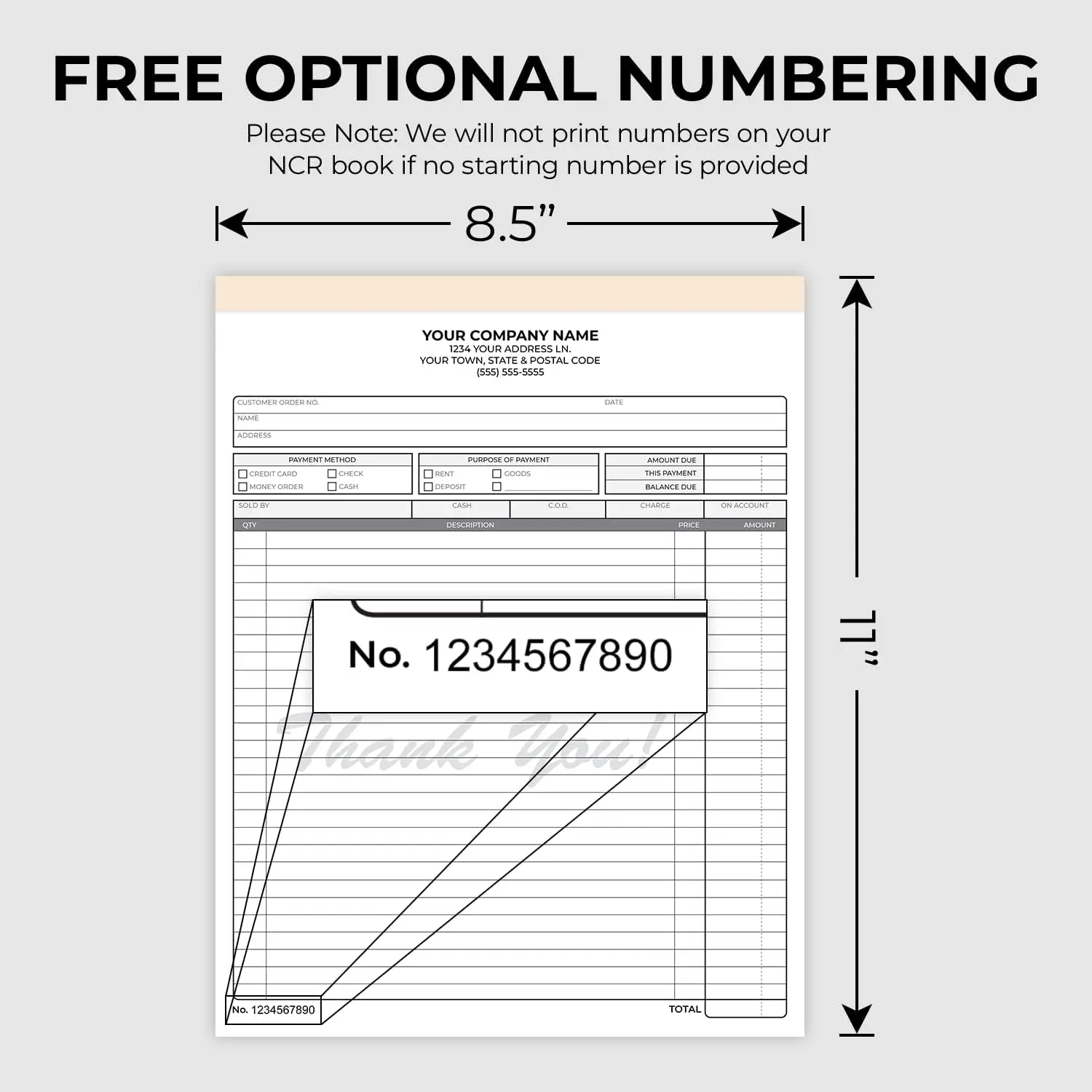 Good Price Custom Sales Order & Receipt Invoice Book