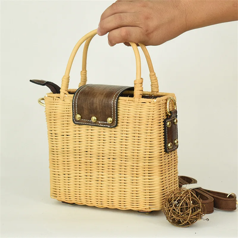 Eco Friendly Rattan Beach Bags & Rattan Market Bags Small Handbag Women ...