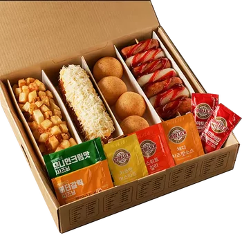 Custom Printed Food Paper Corn Dog Packaging Korean Hot Dog Box ...