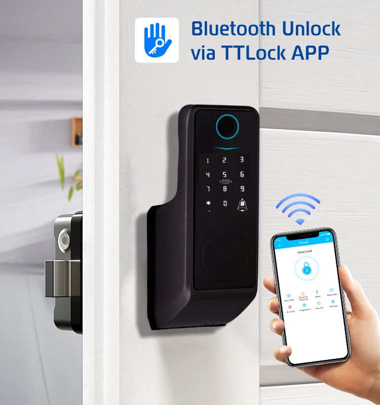 Tuya Smart Door Lock Outdoor Gate Waterproof Double Fingerprint Lock ...