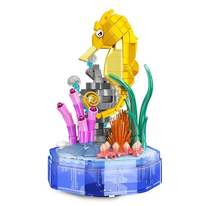Mould King 10100 Seahorse Building Blocks Bebricks Music Box Series Toy ...