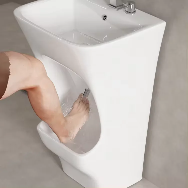 Ceramic Foot Bath Wudu Sink for Muslim Ablution - Modern Style