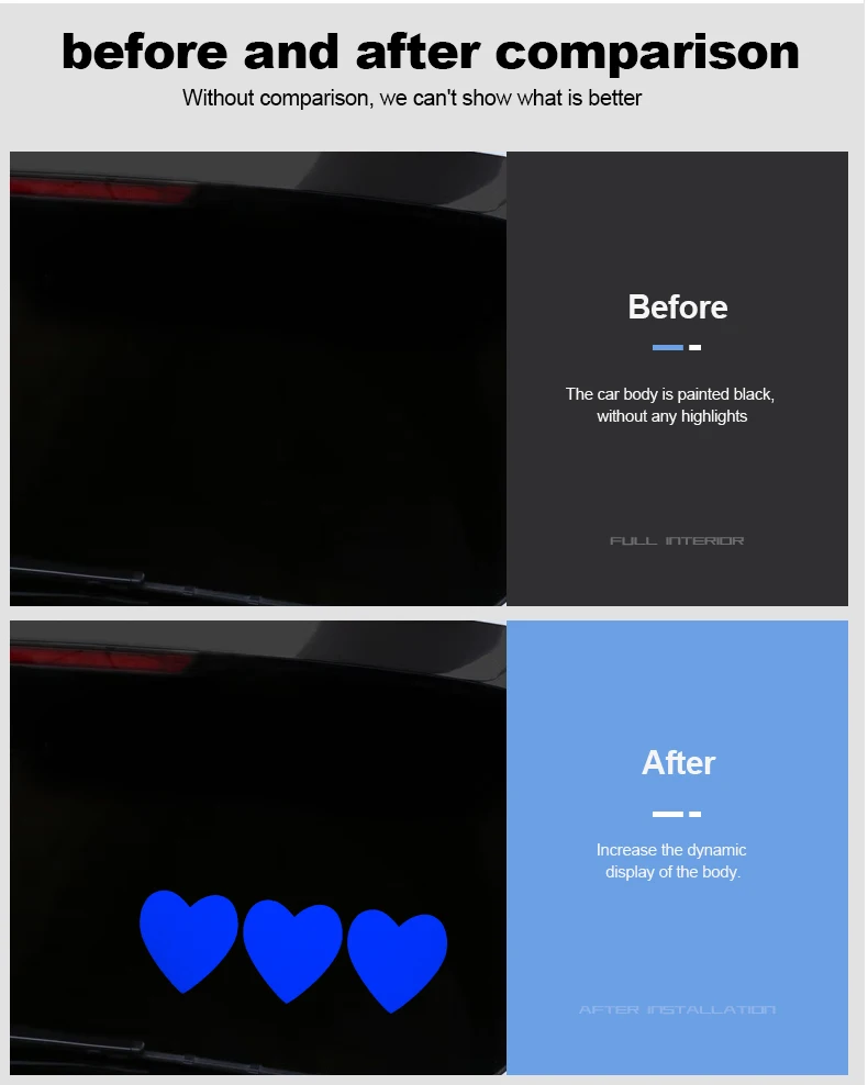 JDM Led Heart Signs - Customizable Car Window Stickers