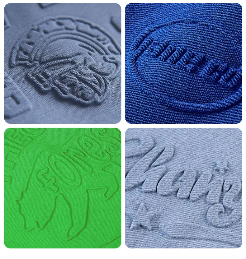 100% Cotton 3d Embossed Printing T Shirt Us Size Emboss Shirts Custom ...