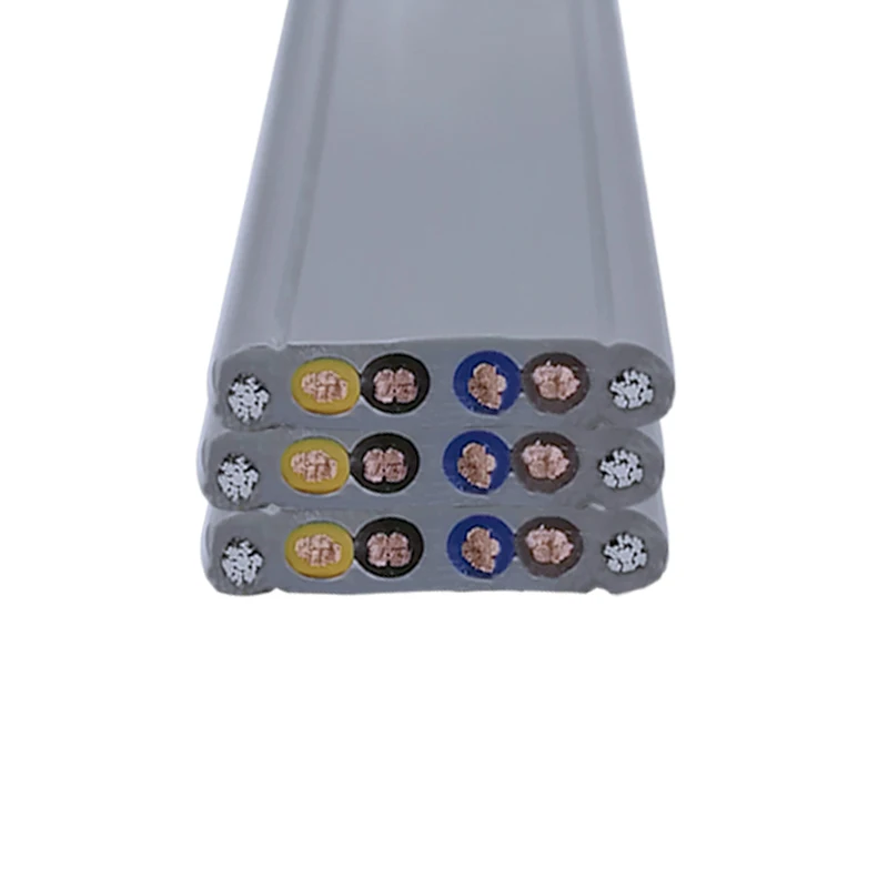 Flat Cable YFFB+Double Steel Elevator Cable2 3 4 5 Core Crane Electric Air Conditioning ...