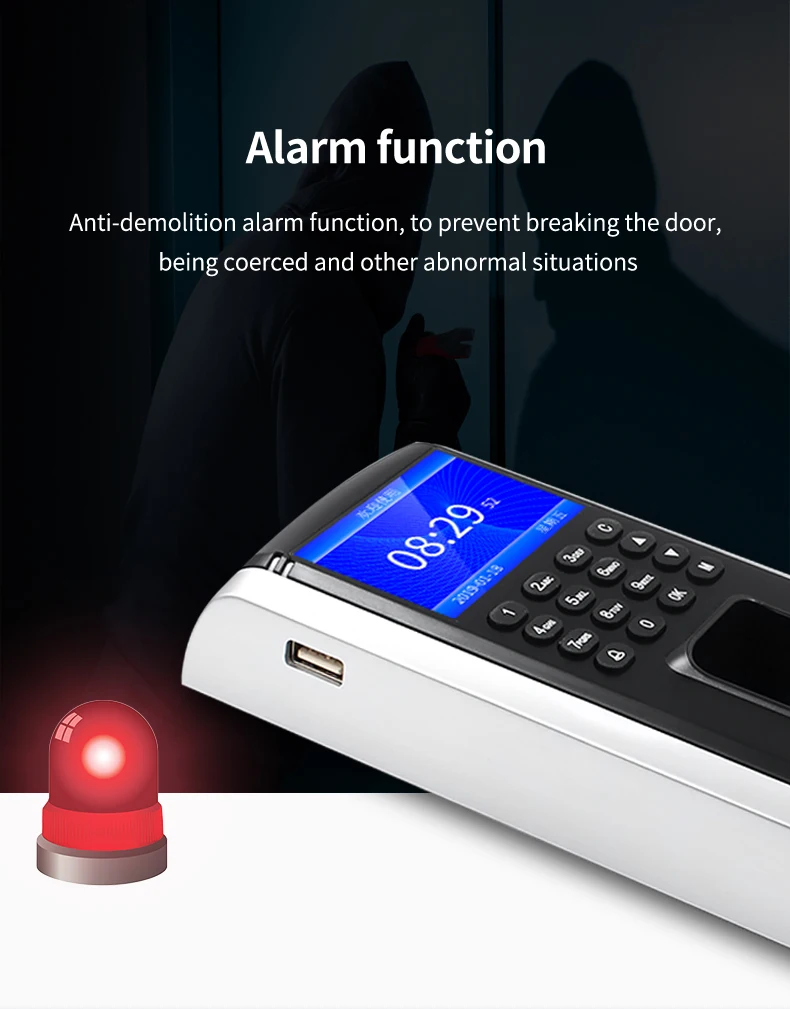 Stylish Security Guard Time Clock Access Control Terminal Biometric Id ...