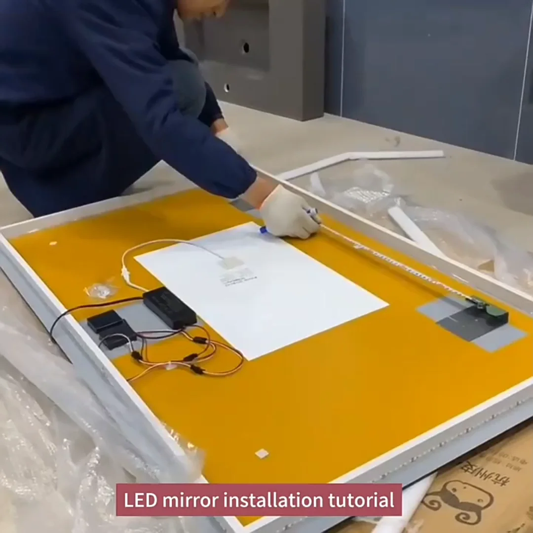 Modern Led Bathroom Mirror Wall-mounted Fog Removal Touch Screen Switch ...