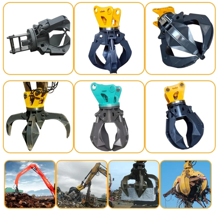 Various Models Types Sejin02 Rotating Excavator Rock Grapple Excavator ...