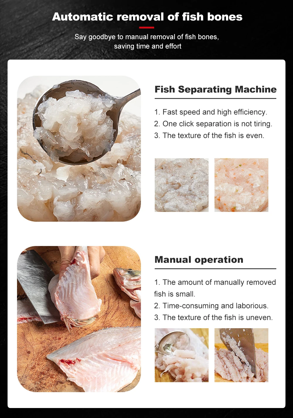 Fish Meat Picking Bone Removing Machine Fish Meat Collecting Picking ...