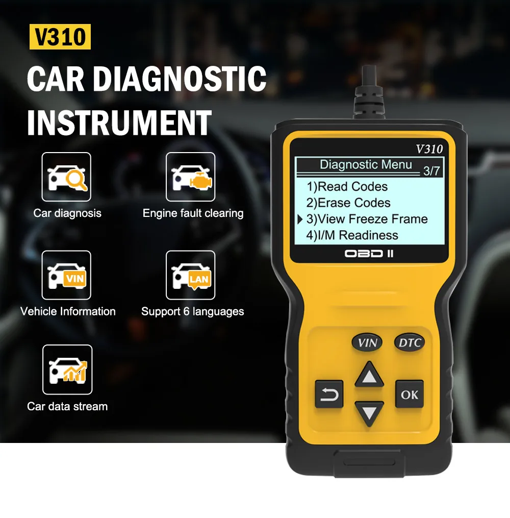 Car Fault Diagnostic Instrument Car Code Reader Car Scanner Vehicle ...
