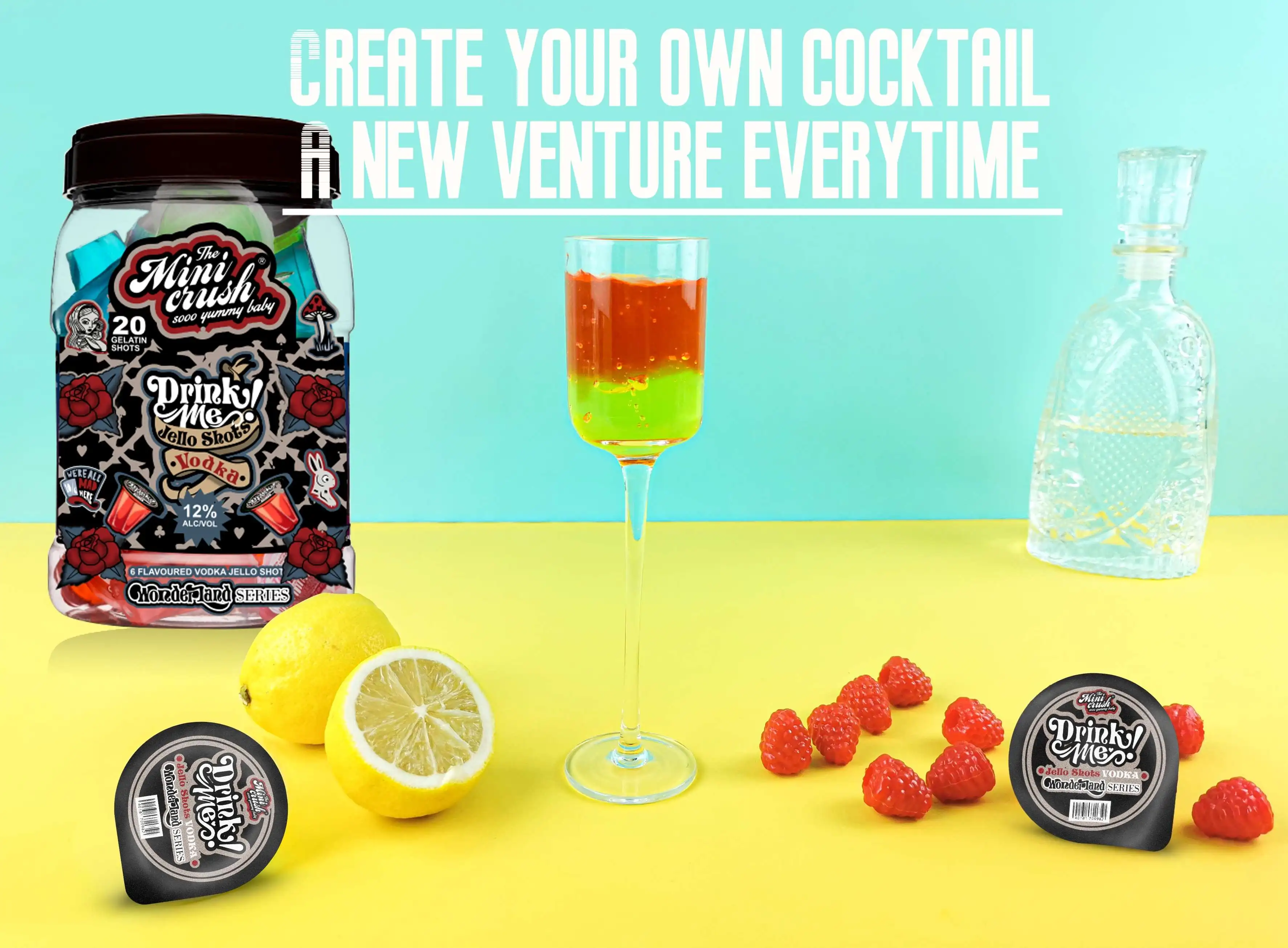MINICRUSH Vodka Powder - Fruity Jello Shots for Adults