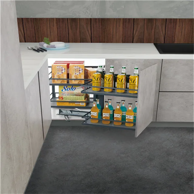 Tall Tandem Metal Kitchen Cabinet Cupboard Hardware Slide Pull Out ...