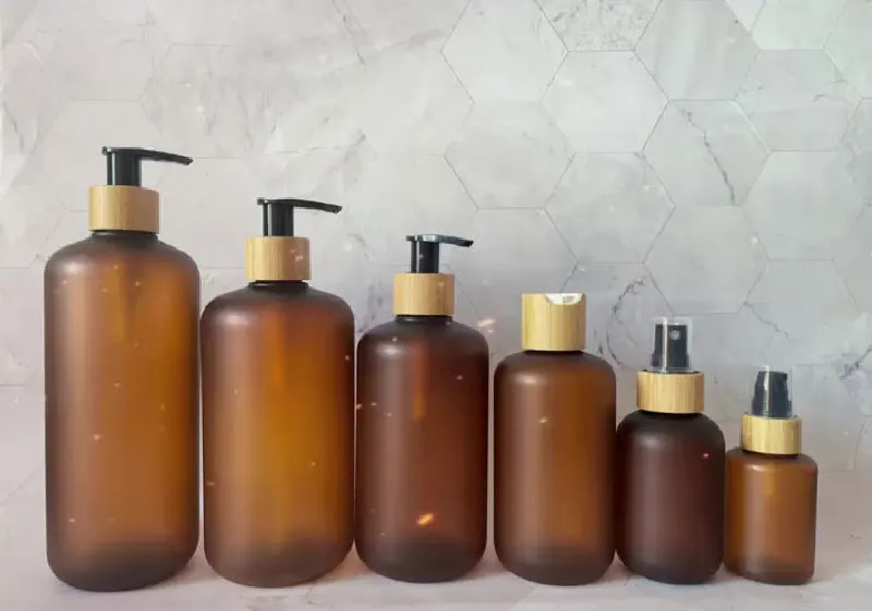 Amber Pet Spray Bottle Set - 250ml & 500ml Lotion Pump - Customize Odm