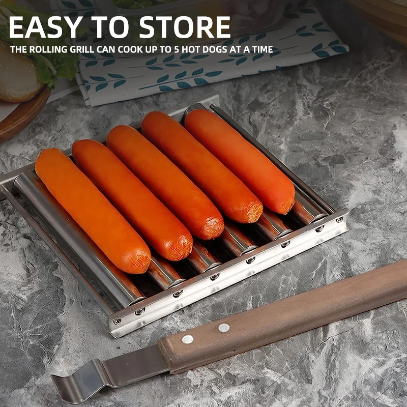 Camping Bbq Accessories Food Grade Sausage Roller Rack Sausage Barbecue ...
