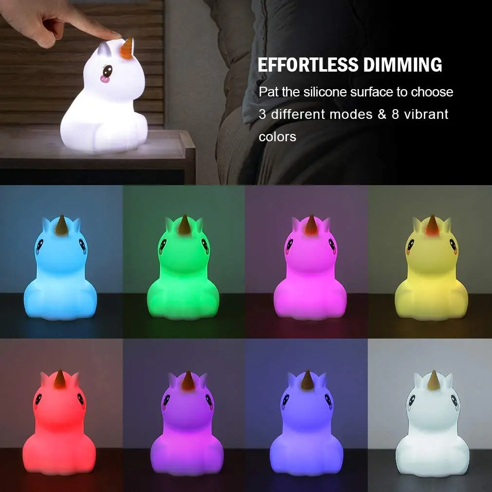 Best Children Silicone LED Cute Animal Pet Lamp - Soothes Newborns