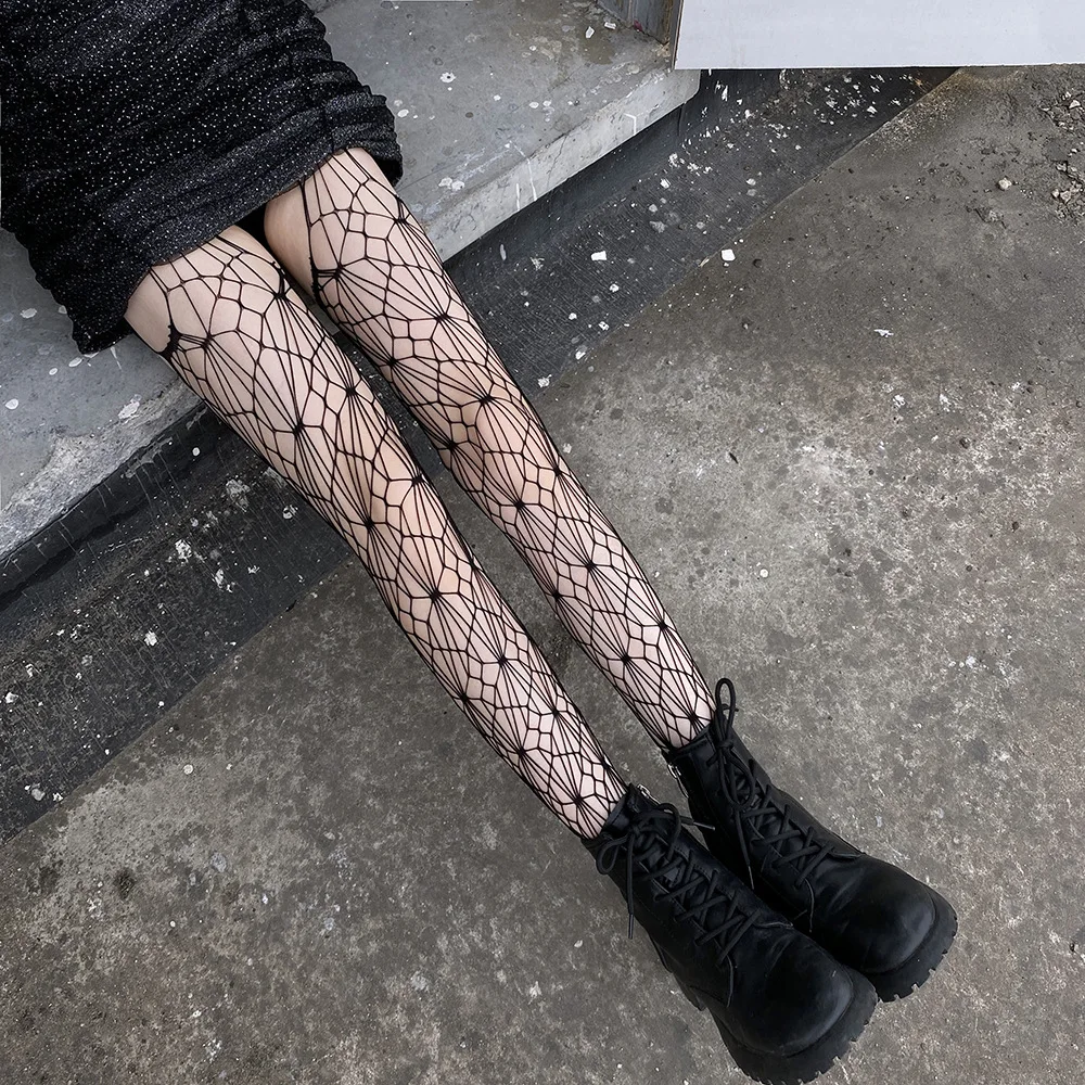 Zs136 Sexy Women Transparent Sparkle Rhinestone Stockings Black Mesh ...