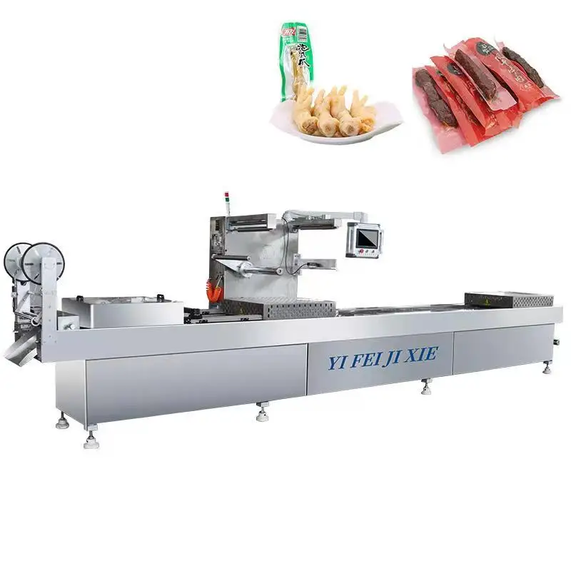 Ham Sausage Automatic Plastic Trays Vacuum Sealing Machine ...