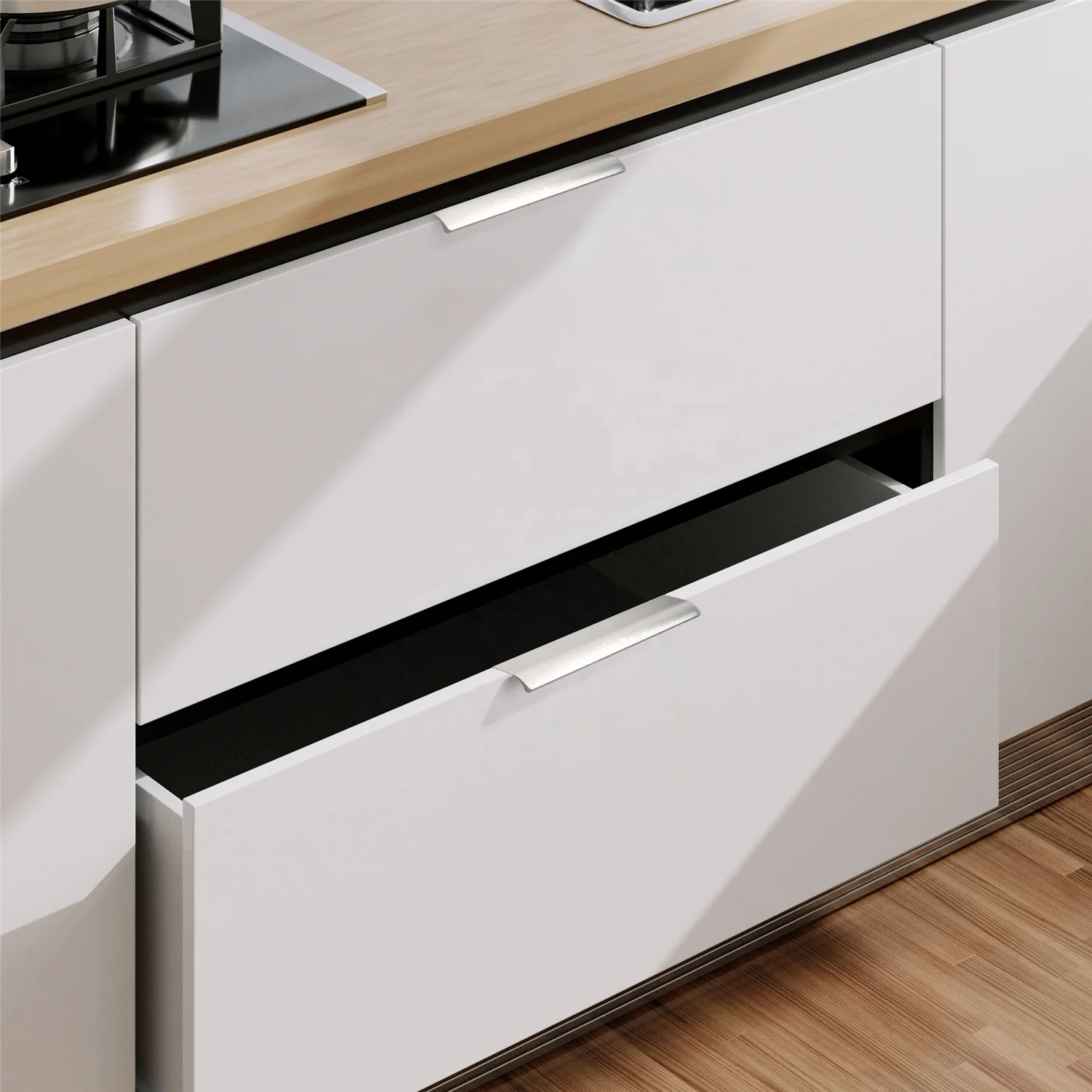 Competitive Aluminium Profile Concealed Cabinet Long Pull Wardrobe ...
