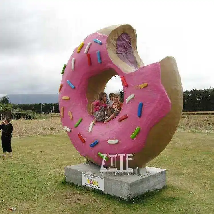 Outdoor Large Doughnut Statue - Fiberglass Donut Sculpture