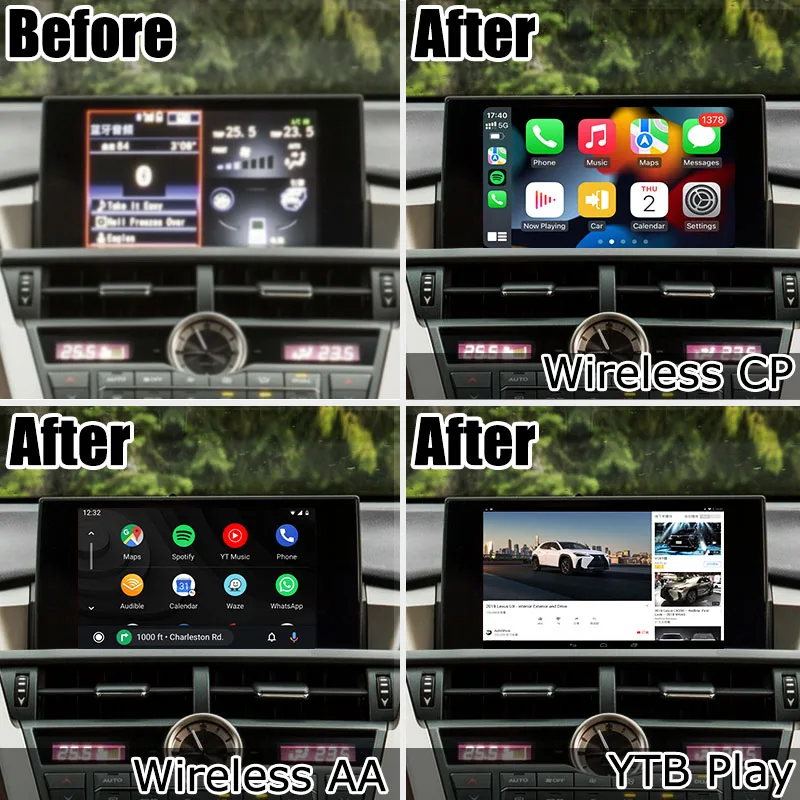 Android Cp Aa Video Interface Box For Lexus Nx300 Nx300h 2015- With Gps ...