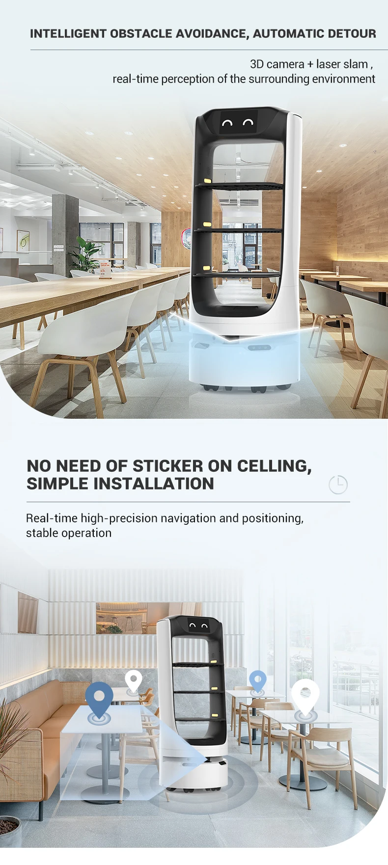 Restaurants Food Delivery Robot Unmanned Driving Robot Waiters ...