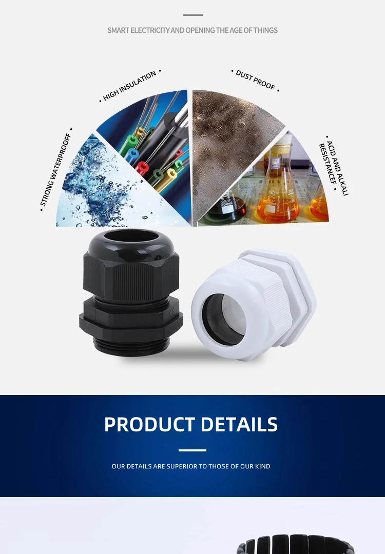 PG16 IP68 Metric Thread Cable Gland Waterproof Connector Cable Glands ...