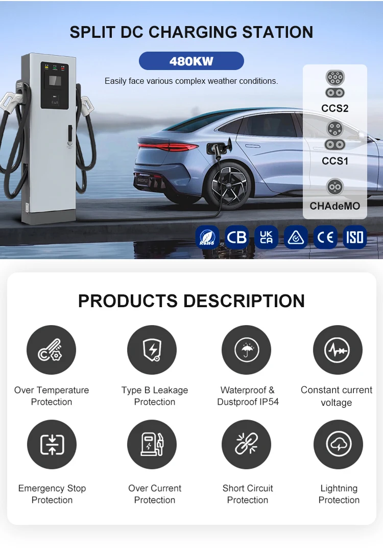 480kW Dc Fast Ev Charging Station Split-type Charging System Power Stack+charge Post Automotive ...