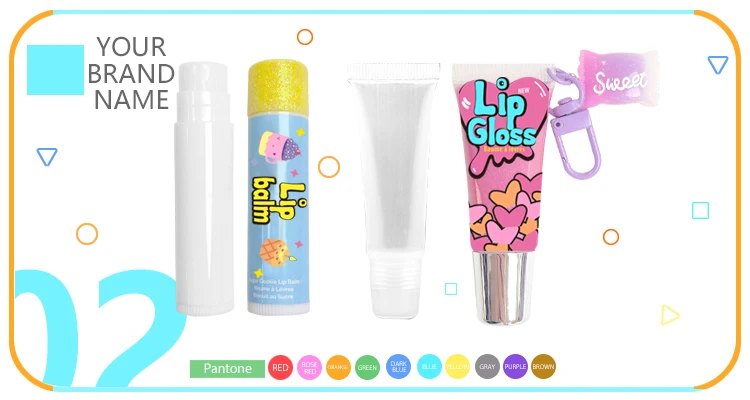 Kids Lipbalm Ball Children Cute Lip Balm Custom Label Lip Gloss Vendor ...