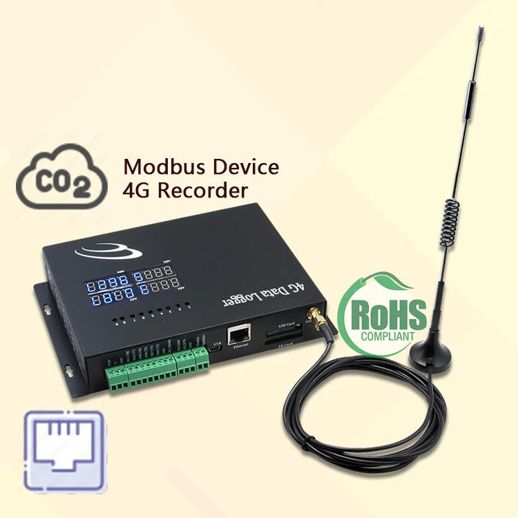 Modbus Logger Water Pressure Data Logger Pulse Counter 4g Mobile Modbus Ethernet Data Logger