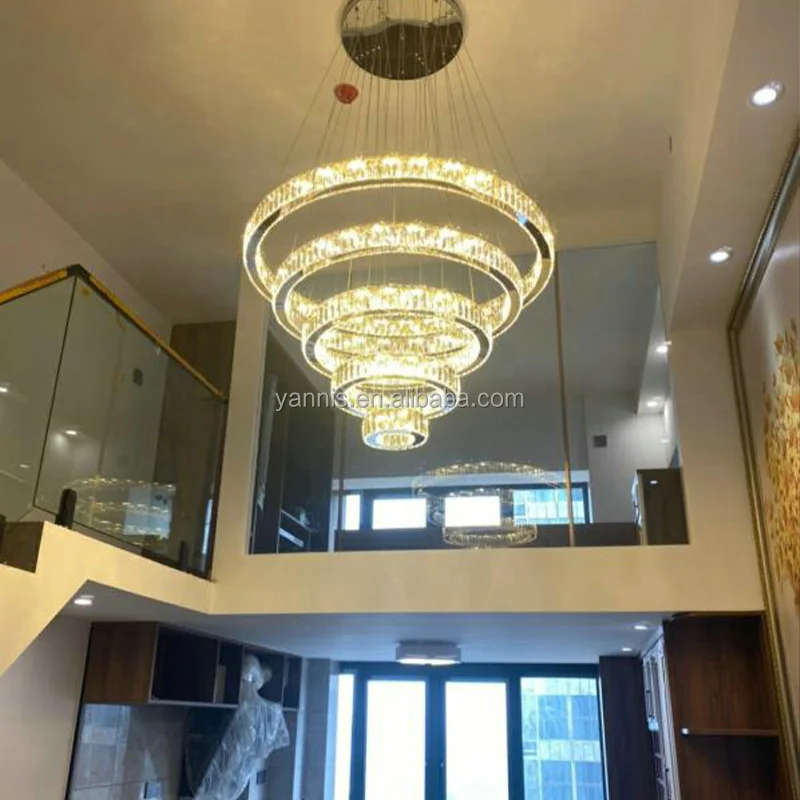 Globe Modern Luxury Luster Indoor Hotel Glass Led Steel Round Circle ...