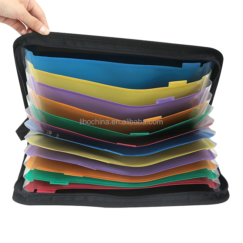 13 Pockets A4 Size File Folder Water Resistant Document Holder With ...