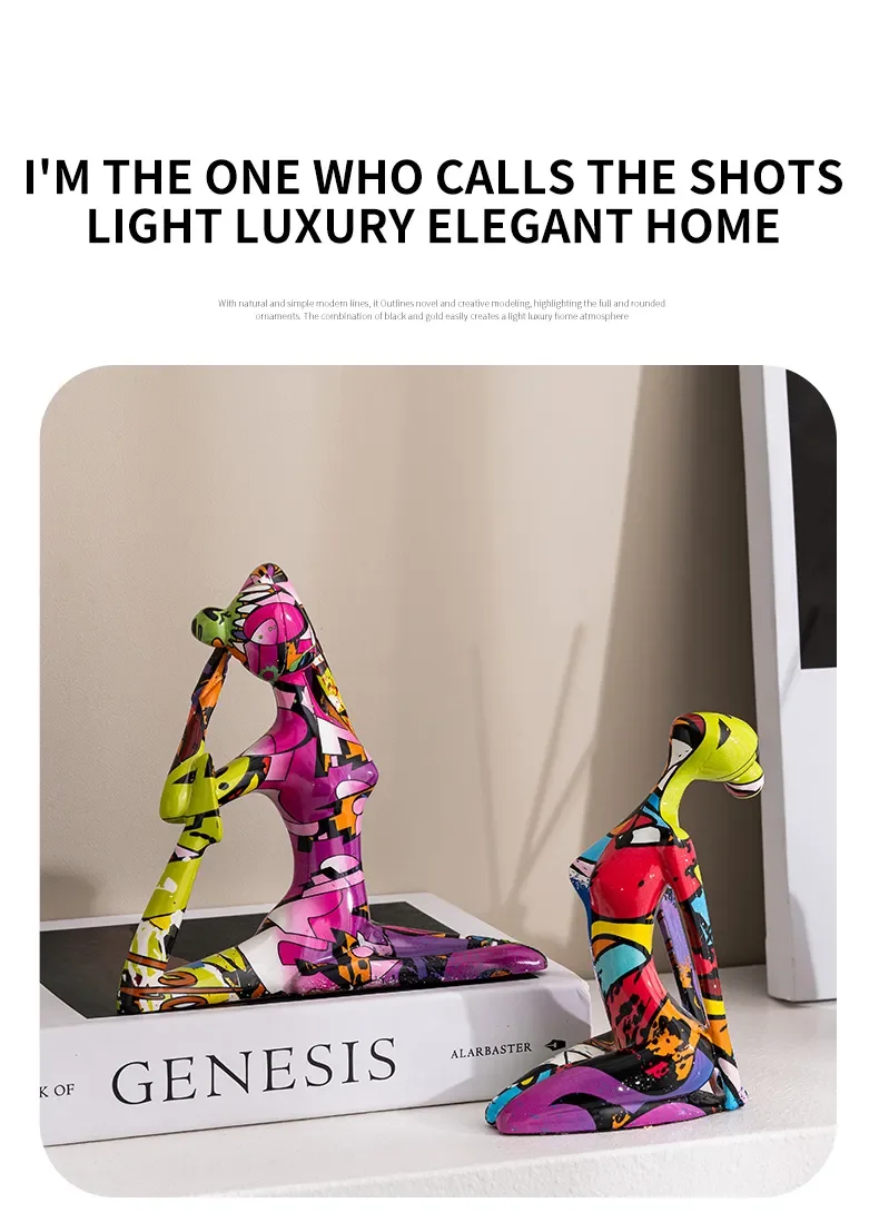 Painted Figure Figurines - Elegant Home Decor Solutions