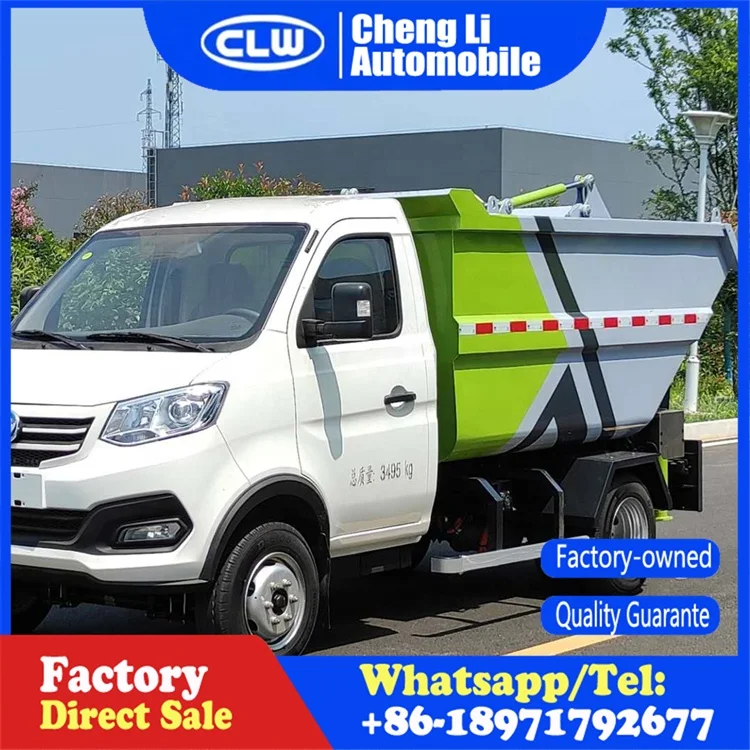 Small Rear Loader No Leakage Garbage Truck 4x2 3 Ton Pure Electric Non ...