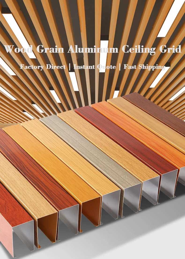 Modern False Ceiling Fire Rated Aluminum Baffle Tiles