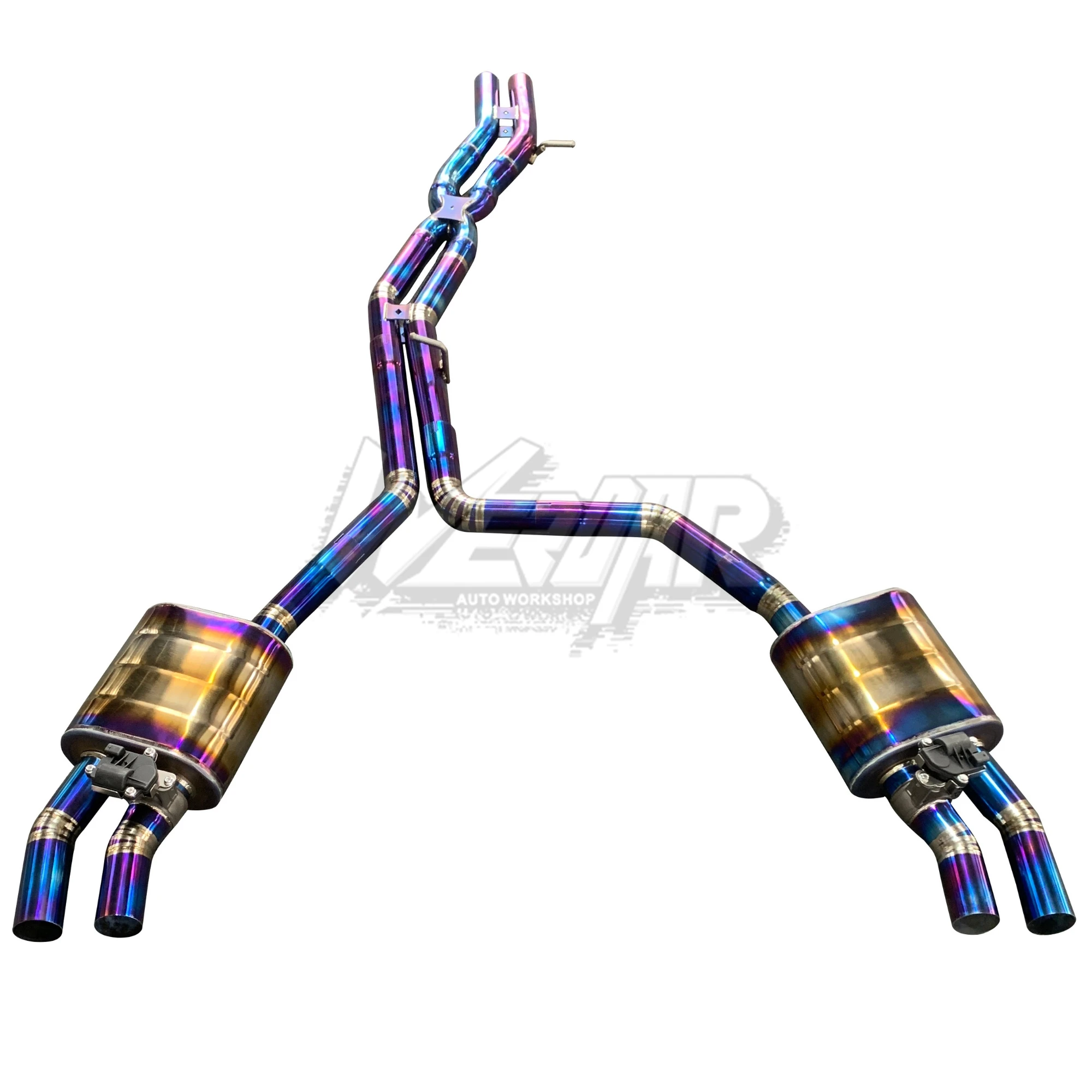 Blue Titanium Exhaust For Audi A8 3t Tuning Catback Exhaust System ...